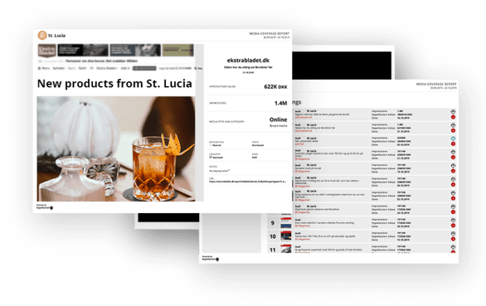 Media coverage reports with one click and in a few seconds - Hypefactors